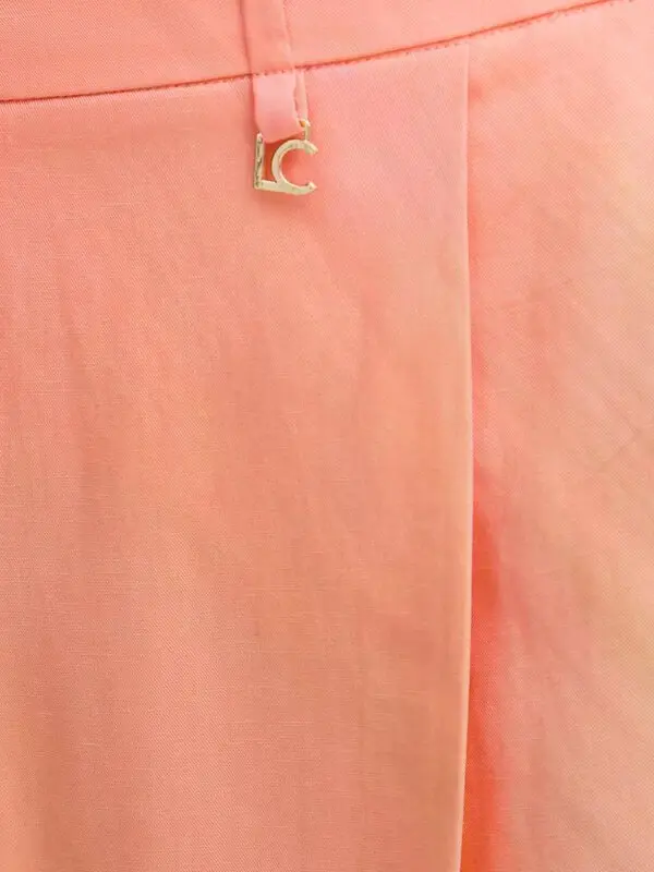 Lola Casademunt Pleated Palazzo Pants With Logo Plaque