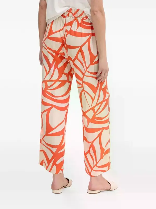 Lola Casademunt Leaf Print Straight-leg Trousers