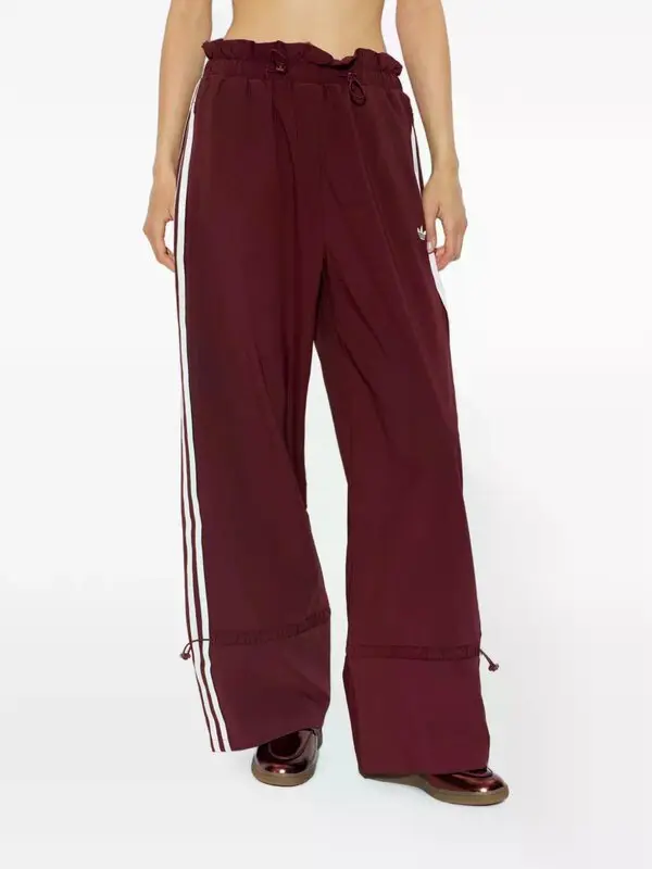 Adidas Wide-leg Track Pants With Side Stripe Detailing