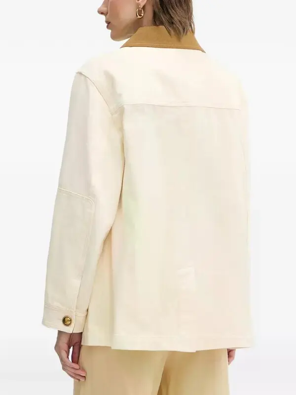 Luisa Spagnoli Contrast Collar Patch-pocket Jacket