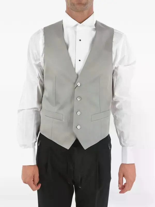 Corneliani Single-breasted Satin Waistcoat