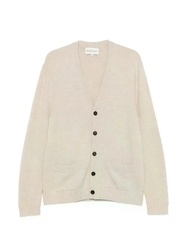 Eric Bompard V-neck Cashmere Cardigan With Front Button Fastening