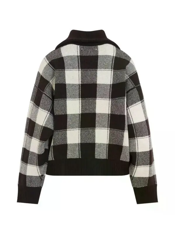 GOLDEN GOOSE Check-pattern Zip-up Cardigan