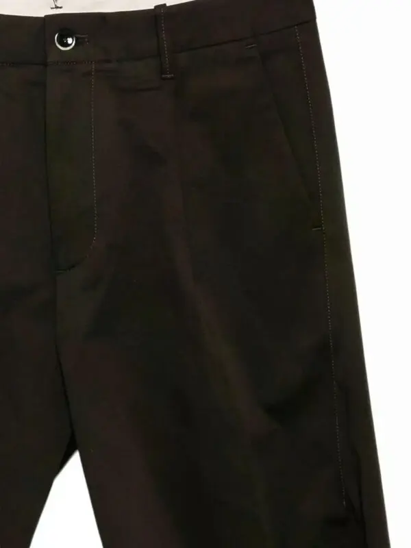 NINE:INTHE:MORNING Pleated Straight-leg Trousers - Brown