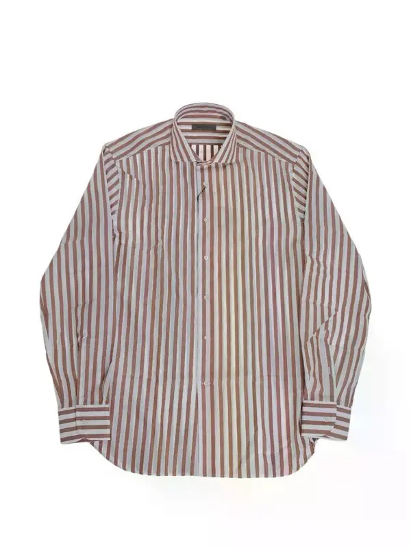 Corneliani Striped French-collar Shirt