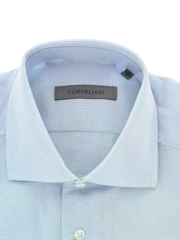 Corneliani Mini-check French-collar Shirt