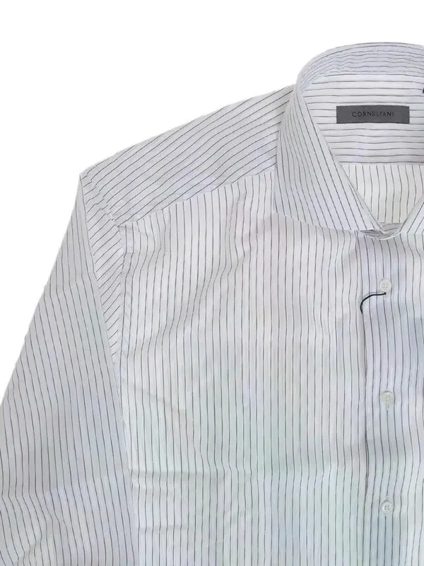 Corneliani Striped French-collar Shirt