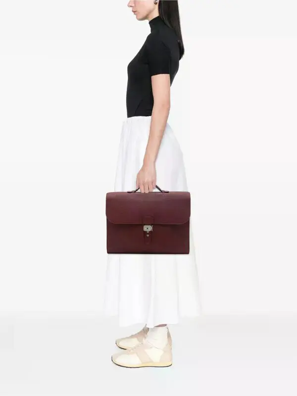 Hermès Clemence Sac A Depeches 38 Business Bag - Red