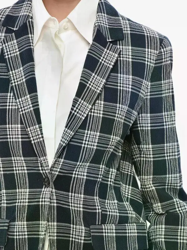 Woolrich Checked Seersucker Blazer