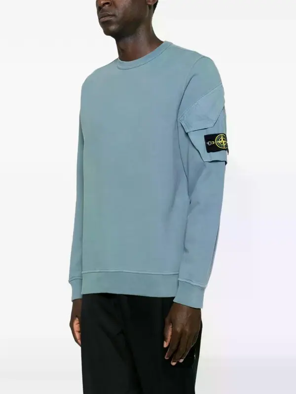Stone Island Logo-patch Sleeve-pocket Sweatshirt