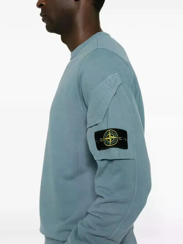 Stone Island Logo-patch Sleeve-pocket Sweatshirt