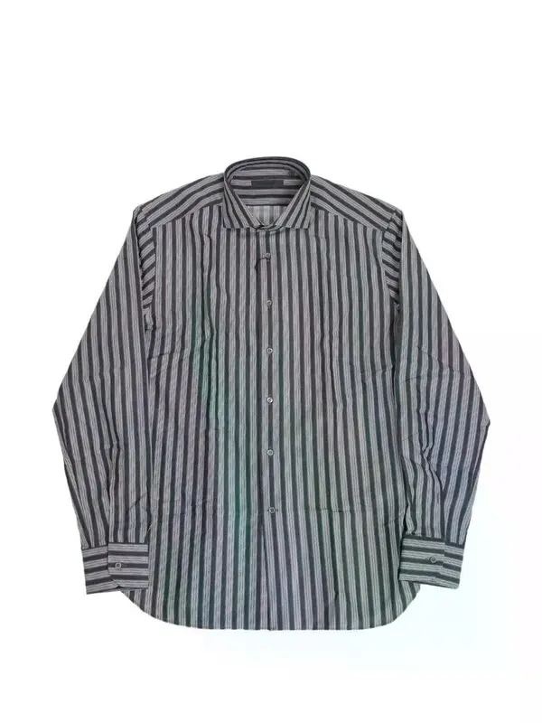 Corneliani Striped French-collar Shirt