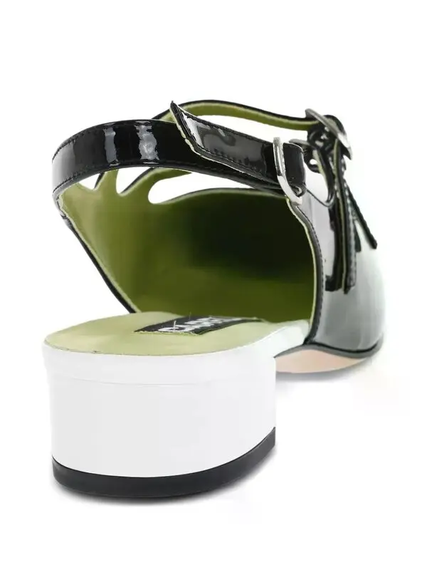 CAREL Patent Leather Double-buckle Pumps