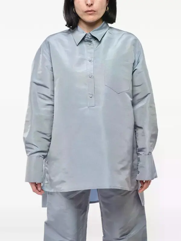 SUPER BLOND Oversized Silk-organza Blouse