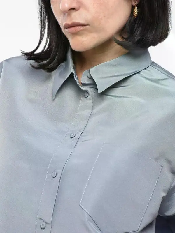 SUPER BLOND Oversized Silk-organza Blouse