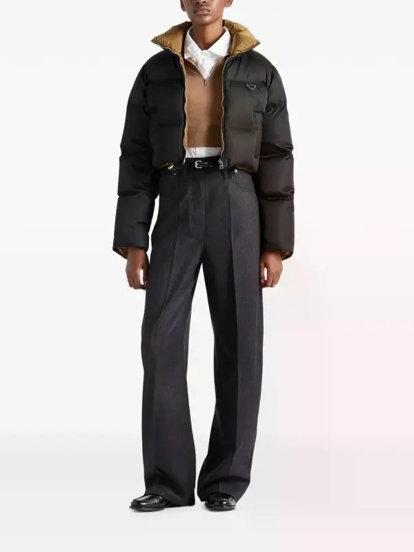 Prada Cropped Re-nylon Down Jacket