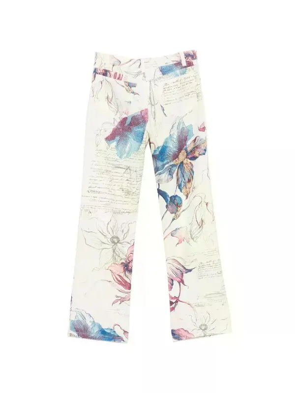 Roberto Cavalli Floral Print Trousers