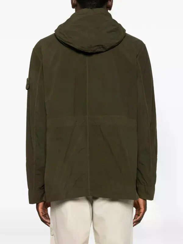Stone Island Hooded Logo-patch Jacket