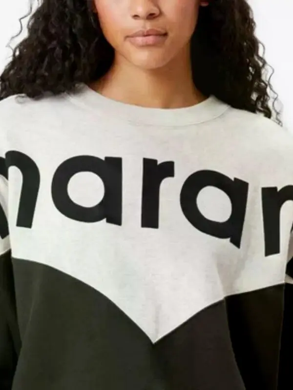 Isabel Marant Étoile Houston Two-tone Logo Sweatshirt