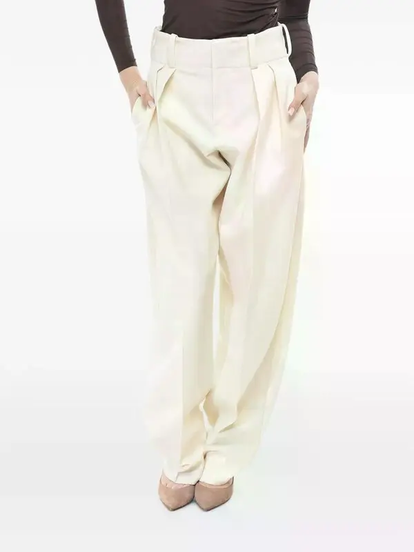 SUPER BLOND Pleated High-rise Trousers