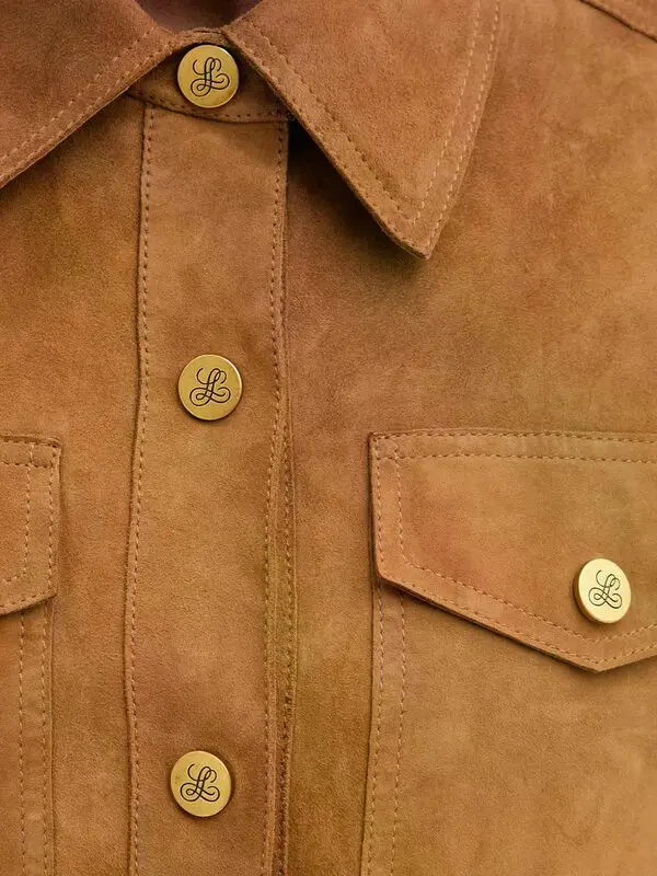 Luisa Spagnoli Suede Button-up Shirt