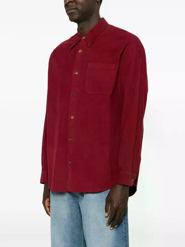 ROMEO GIGLI 2000s Corduroy Chest-pocket Shirt