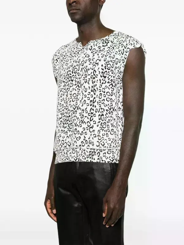 Balmain 2010s Leopard-pattern T-shirt
