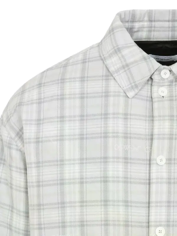 Off-White Check-print Cotton Overshirt