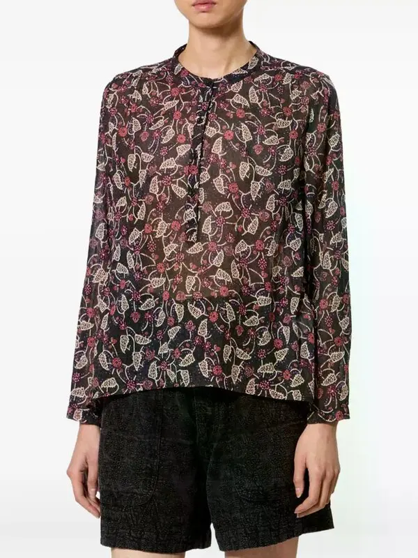 Isabel Marant Étoile Printed Cotton Voile Blouse