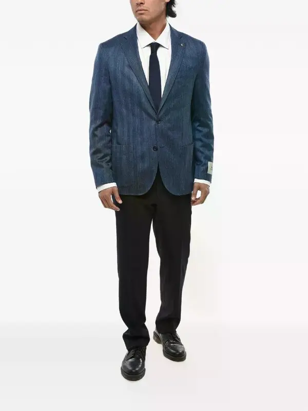 Corneliani Cc Collection Single-breasted Herringbone Blazer
