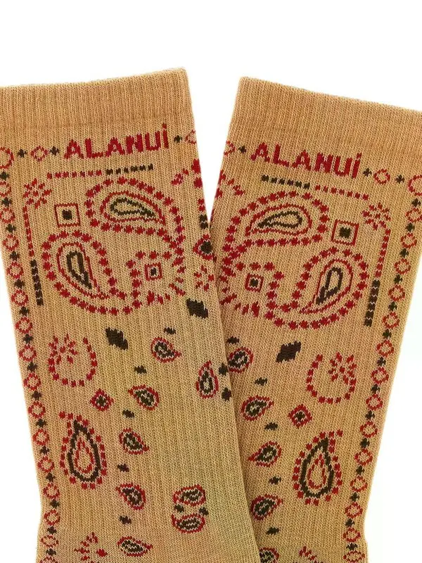 Alanui Bandana Paisley Jacquard Socks