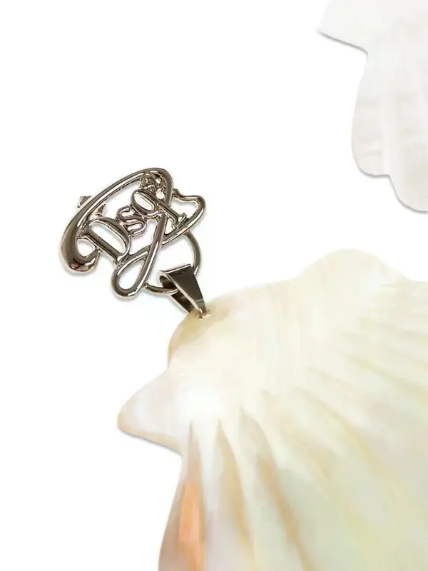 Dsquared2 Shell Logo Pendant Earrings - Silver