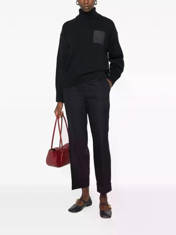 Peserico Pressed Crease Turned-up Hem Trousers