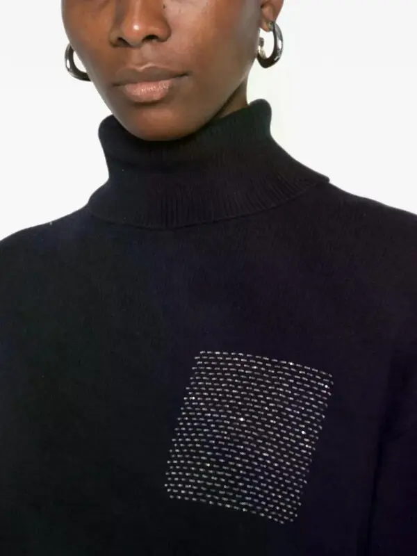 Peserico Embellished Roll-neck Jumper