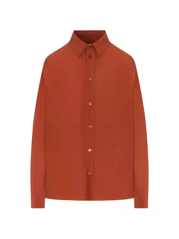 Saint Laurent Long-sleeve Silk Shirt