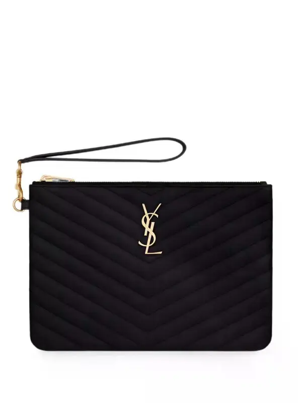 Saint Laurent Cassandre Matelassé A5 Pouch In Leather