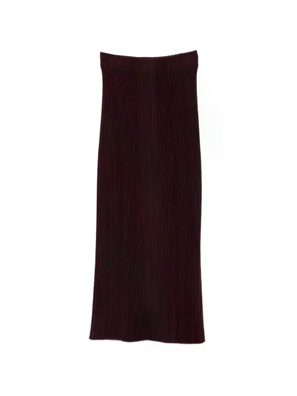 Eric Bompard Ribbed Cashmere Maxi Skirt