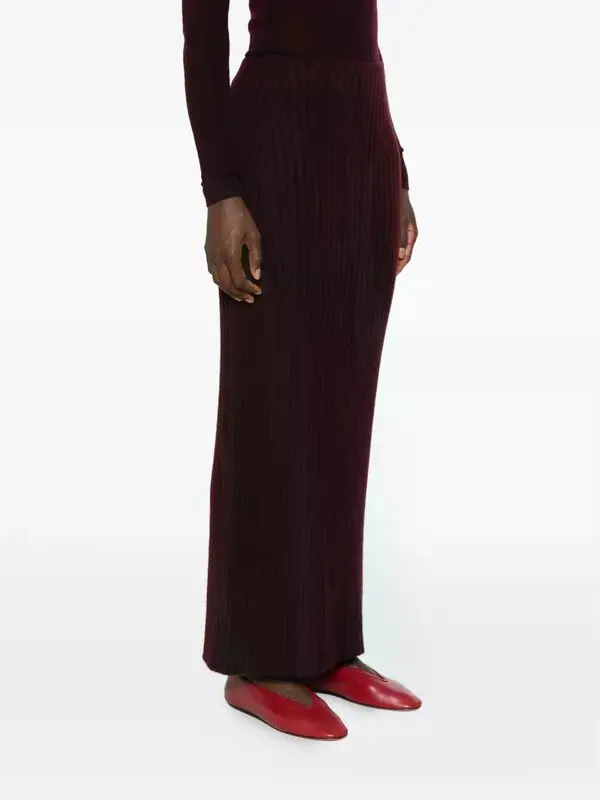 Eric Bompard Ribbed Cashmere Maxi Skirt