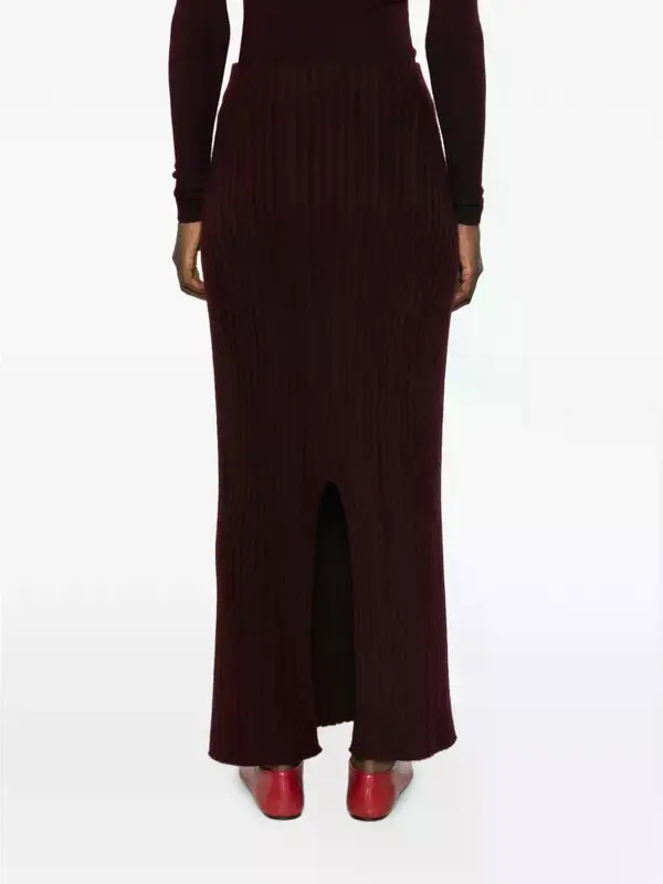 Eric Bompard Ribbed Cashmere Maxi Skirt