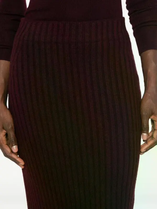 Eric Bompard Ribbed Cashmere Maxi Skirt