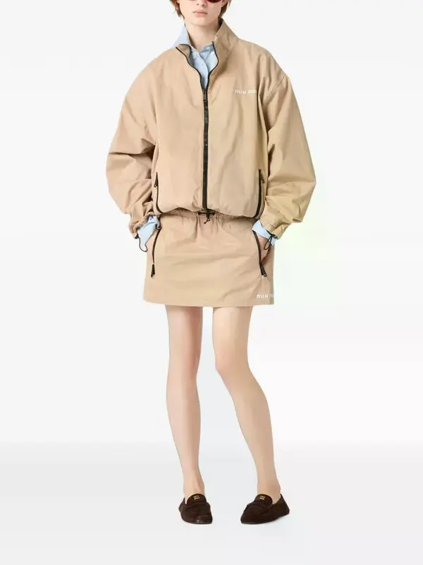 Miu Miu Washed Gabardine Blouson Jacket