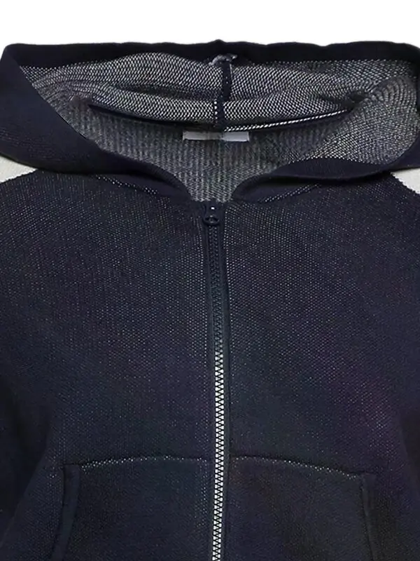 PRAYING Colour-block Knit Full Zip Hoodie