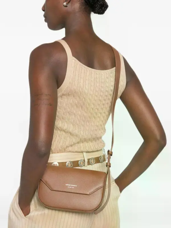 Emporio Armani 1981 Logo-print Leather Crossbody Bag