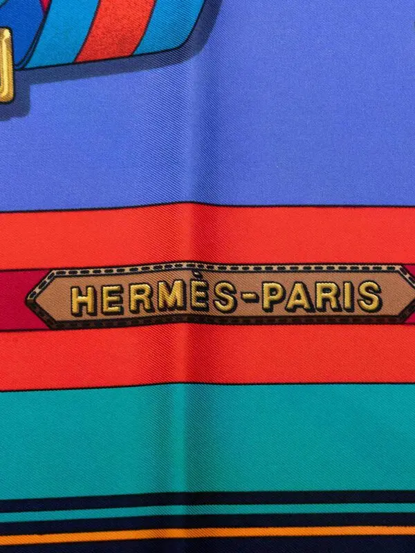Hermès 2000-2026 Les Sangles Silk Scarf 90 Scarves