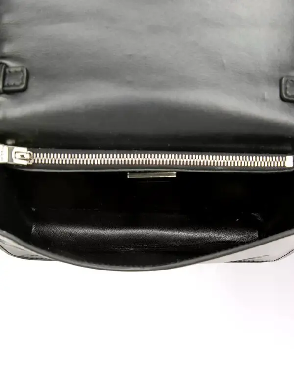 Prada Spazzolato Leather Flap Crossbody Bag