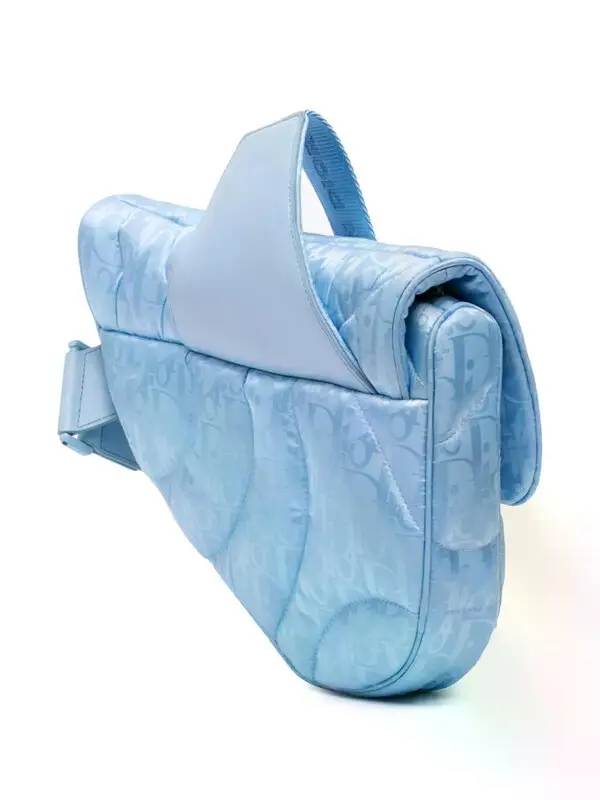 Dior Eril Oblique Mirage Technical Fabric Saddle Crossbody Bag