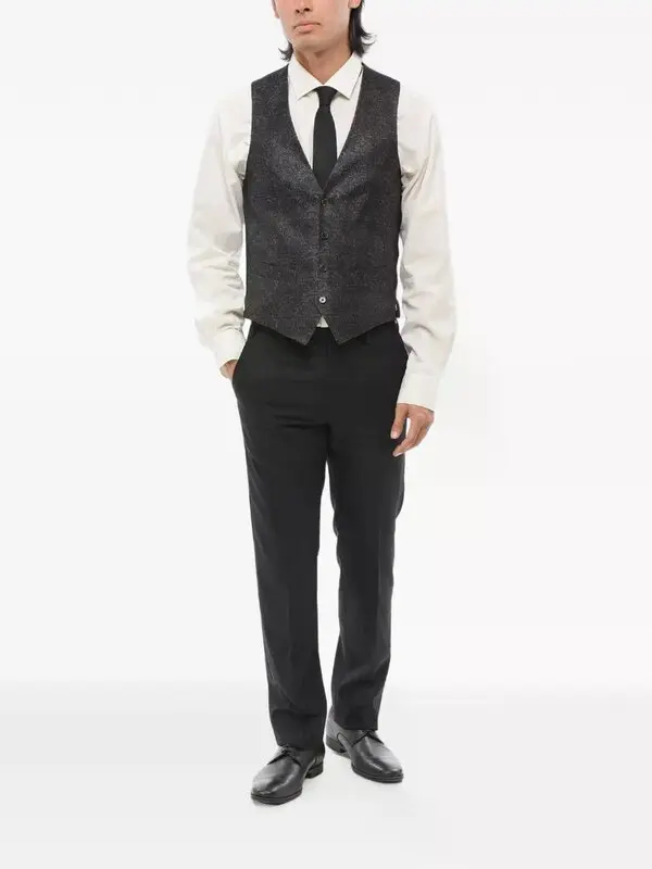 Corneliani Geometric Pattern Iridescent Waistcoat