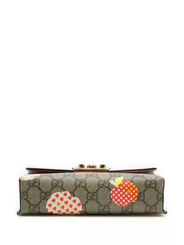 Gucci Mini Gg Supreme Monogram Les Pommes Padlock Satchel
