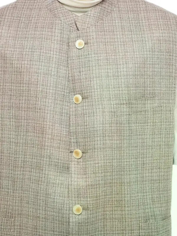 Corneliani Mandarin-collar Silk Waistcoat