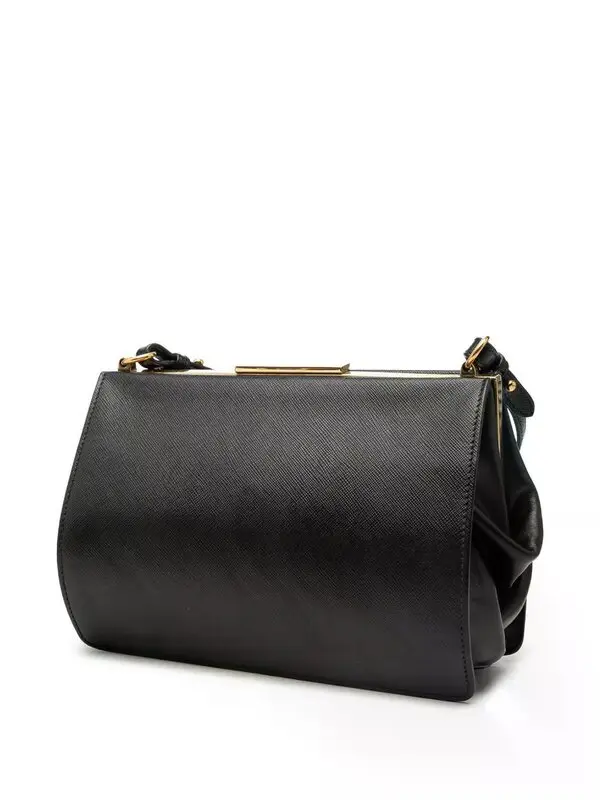 Prada Saffiano And Calf Light Frame Crossbody Bag